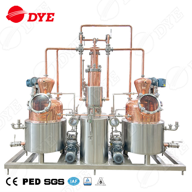 DYE 100L Double Pot Still Whisky Copper Distillation Equipment ...