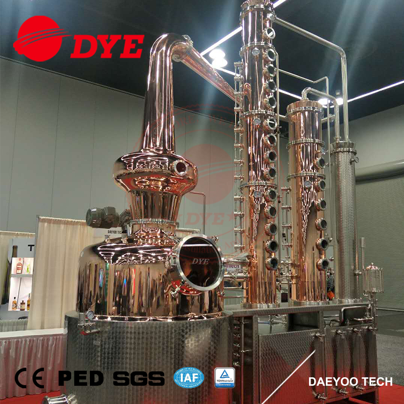 200L Copper Distillery Equipment for Prime Whisky Gin Distilling from ...